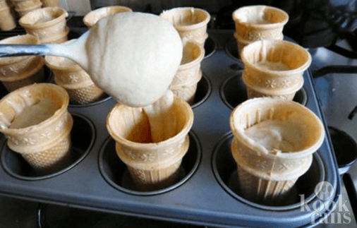 Cakebeslag in een ijshoorntje? Wacht tot je het resultaat ziet, dit wil ...